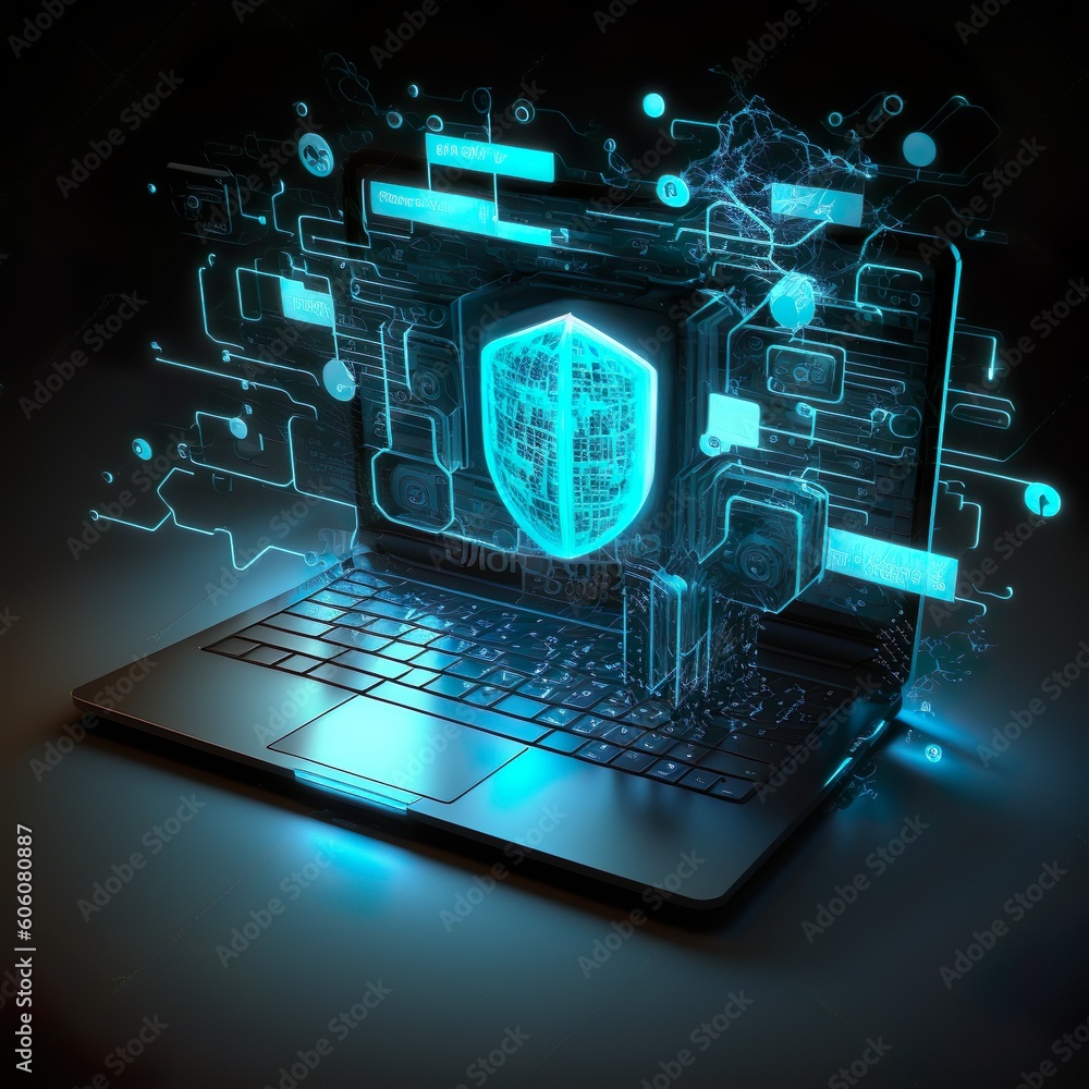 Cyber Security Solution for an Endpoint Stock Illustration | Adobe Stock