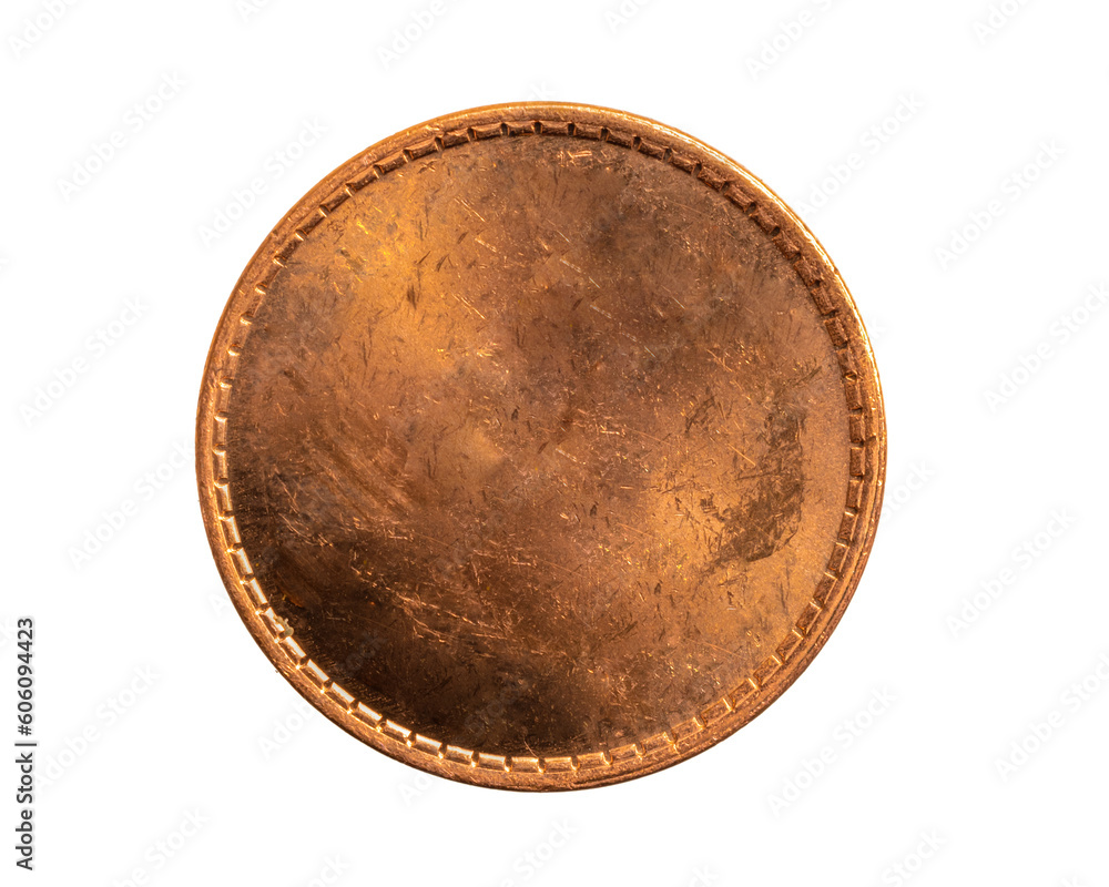 old empty copper coin on a transparent isolated background. png Stock ...