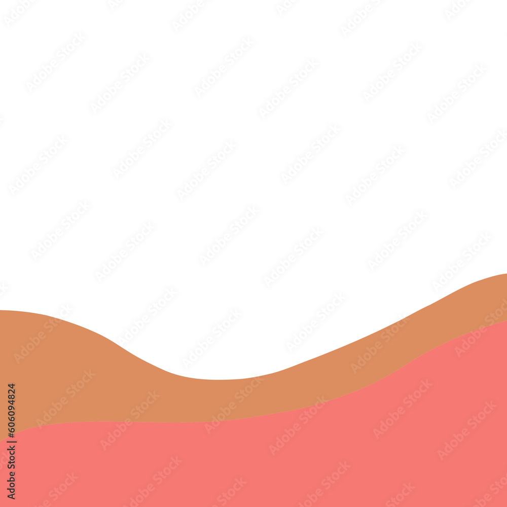 Neutral colors waves borders, frames, corners hand drawn illustration ...