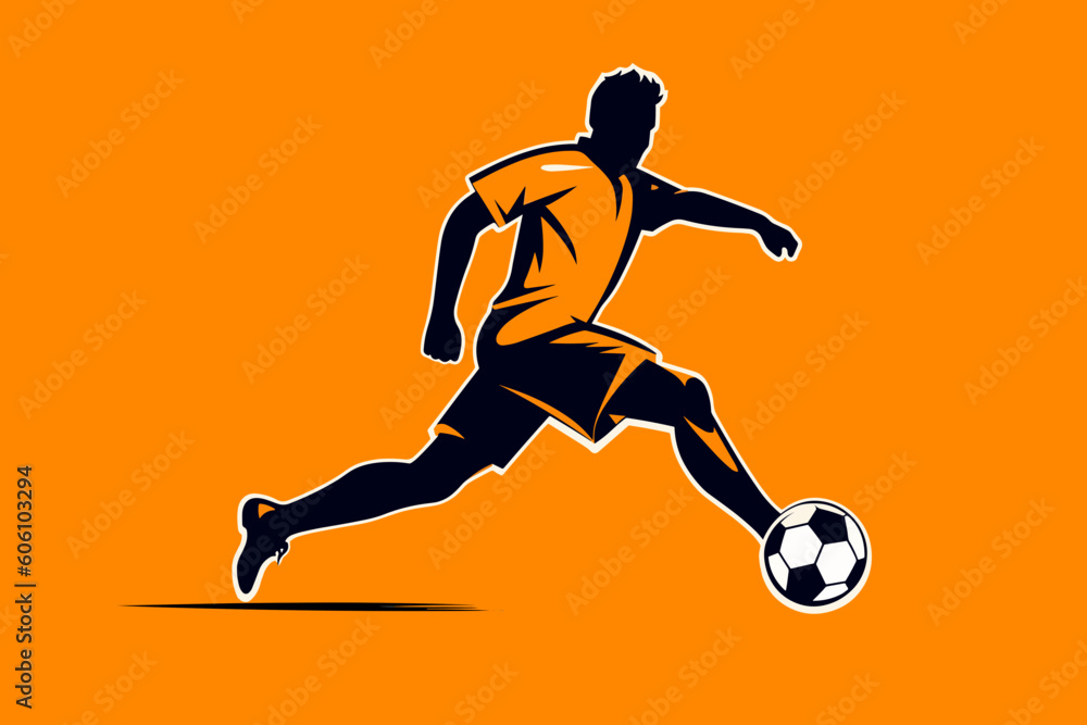Doodle inspired Football player practicing drills, cartoon sticker ...