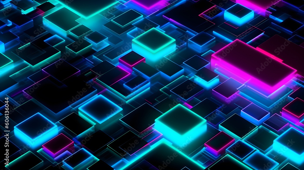 Modern abstract cubic background wallpaper. AI generated Stock ...