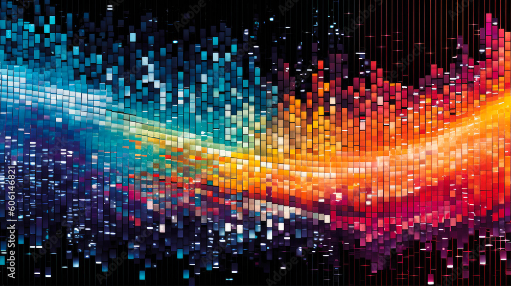 An artistic representation of binary code flowing and intertwining with ...