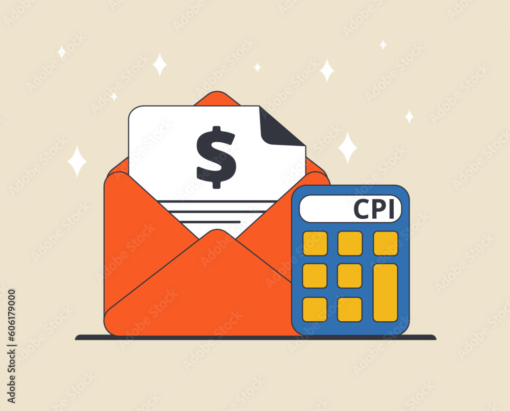 Vetor de Business and CPI, consumer price index. Inflation factor ...