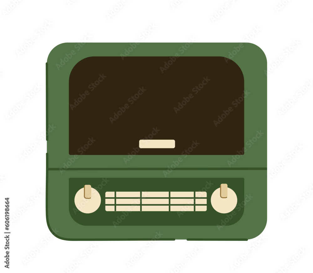 Antiques radio concept. Vintage and old item. Apparatus for ...