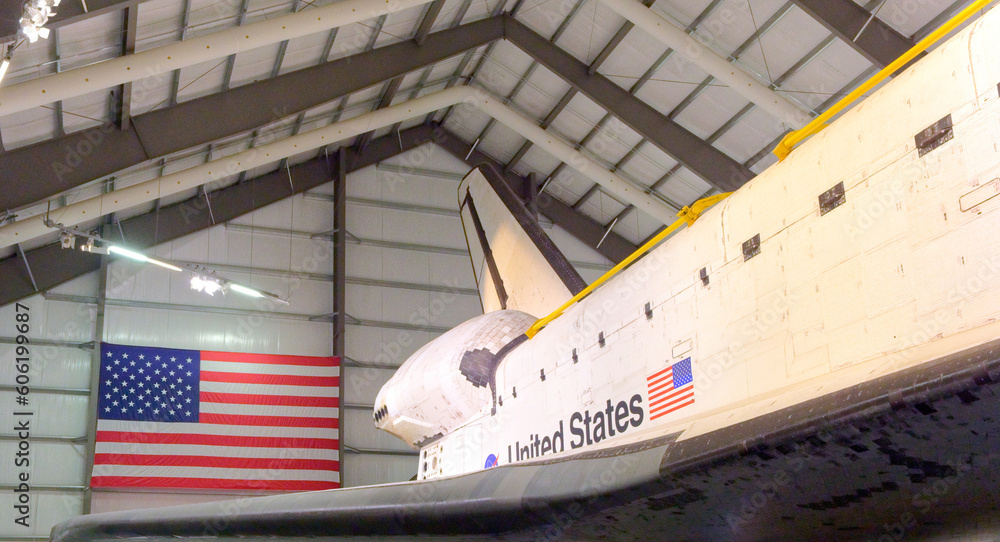 Space Shuttle Endeavor and American Flag Stock Photo | Adobe Stock