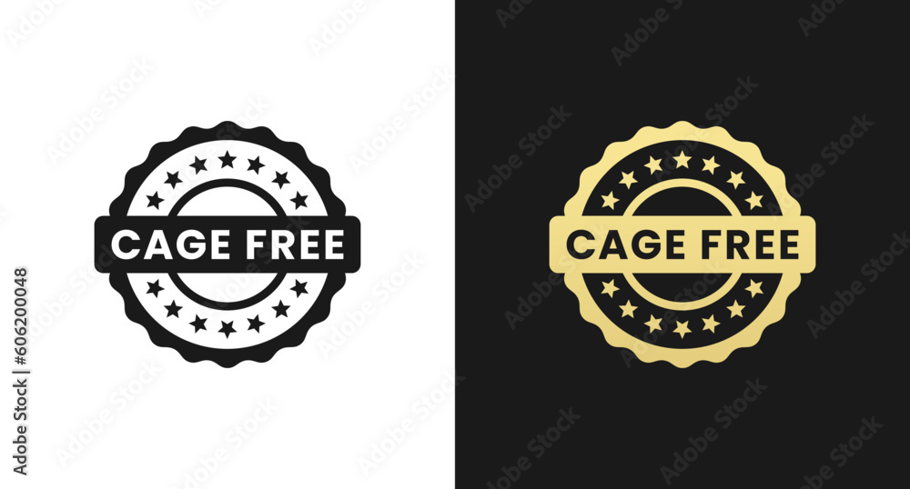 Cage free label or Cage free stamp vector isolated in flat style. Best ...