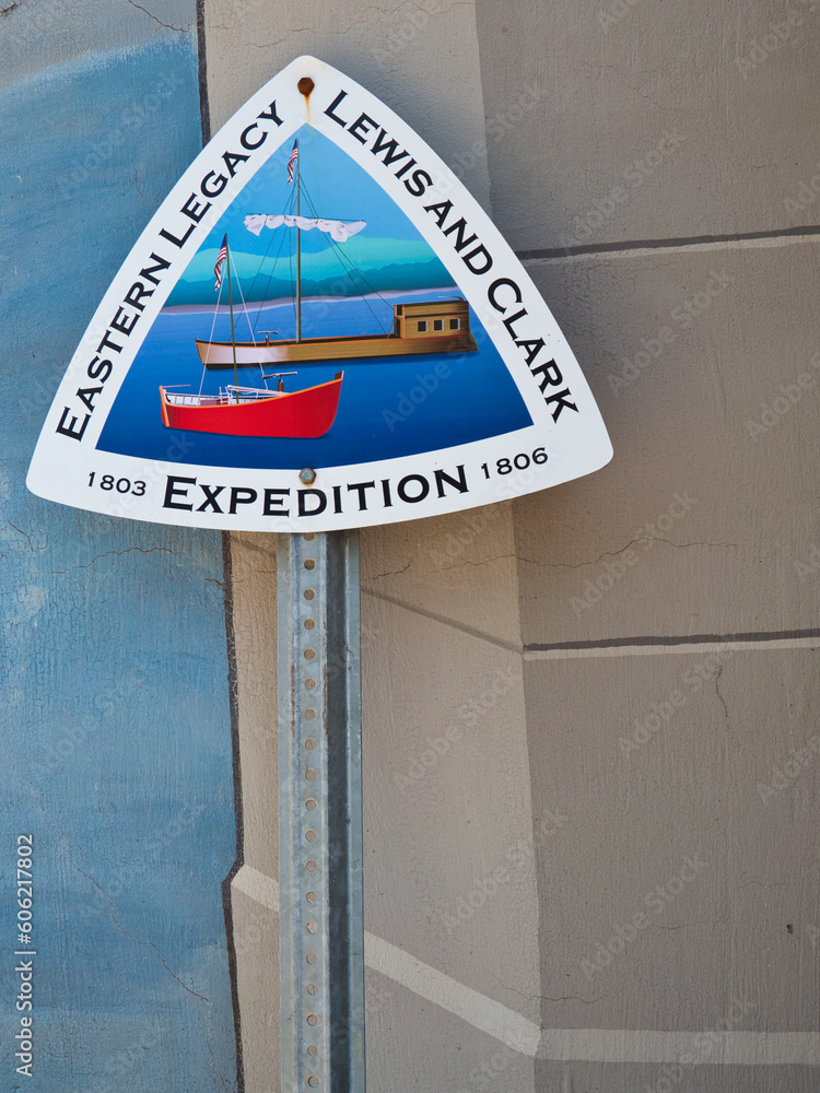 Lewis and Clark’s Eastern Legacy sign Maysville Ky USA 2023. Lewis and ...