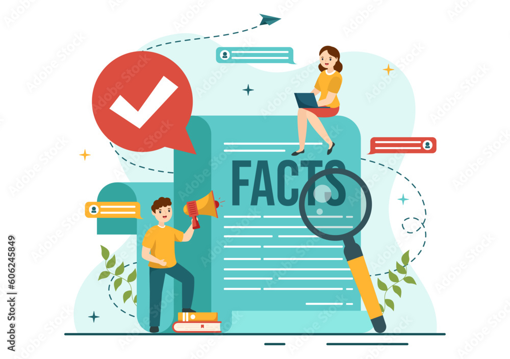 Fact Check Vector Illustration With Myths vs Facts News for Thorough ...