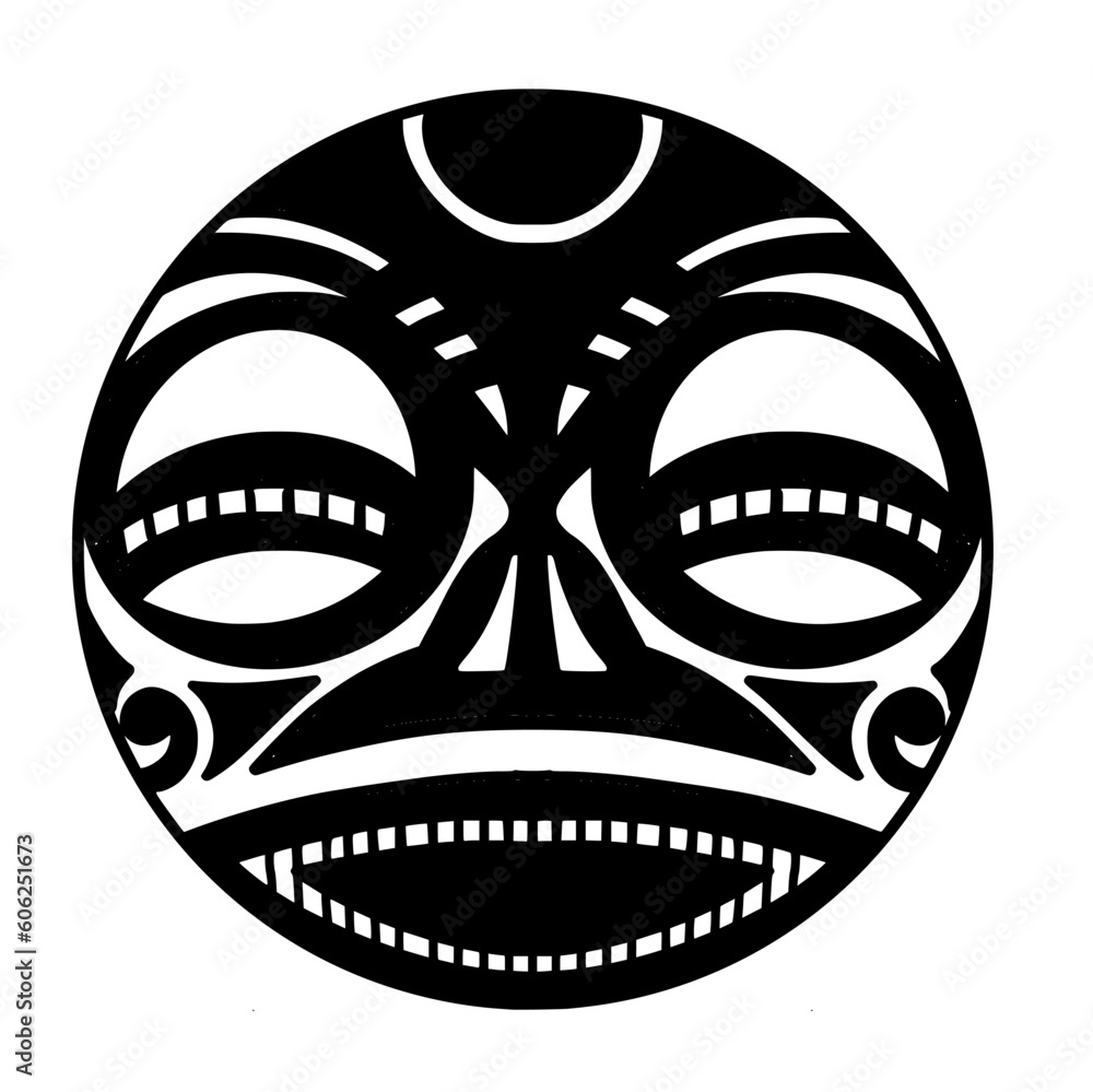 Polynesian sun face maori tattoo style. Pattern aboriginal samoan ...