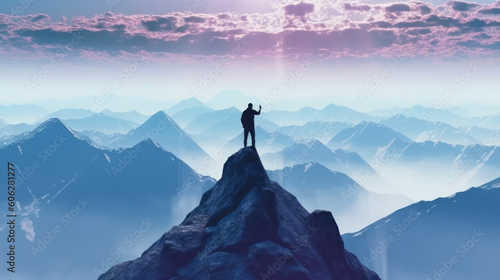 Compose an image that encapsulates the sense of triumph and ...