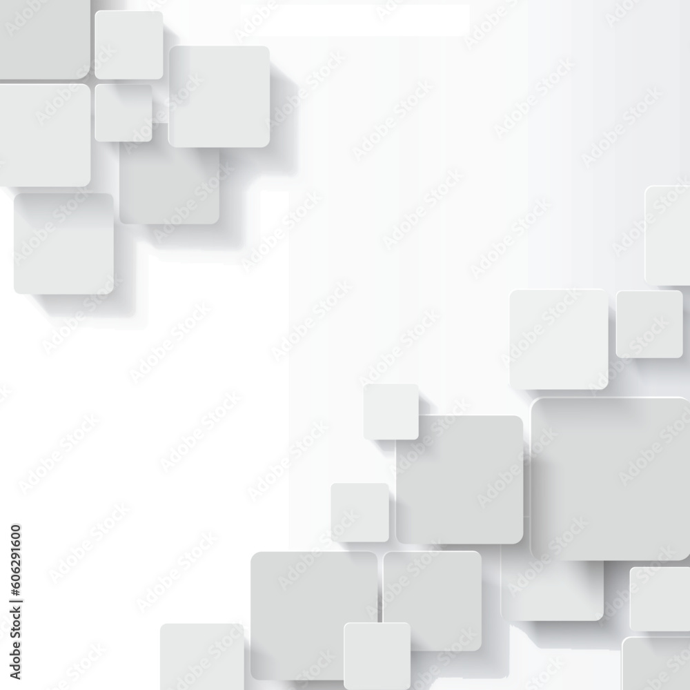 White geometric 3d tiles texture Background banner, White background ...