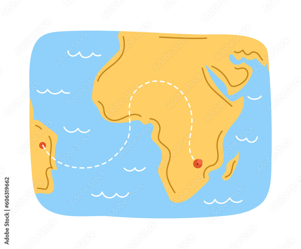 World map concept. Geography and cartography. Navigation on ground ...