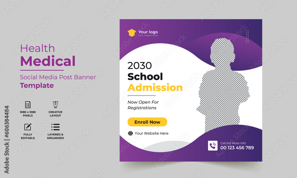Admission social media post, Students Back to school admission ...