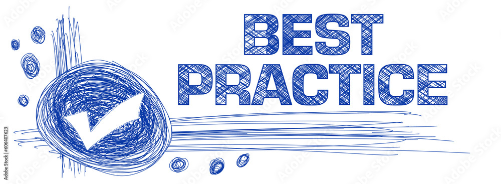 Best Practice Blue Pen Ball Pen Tick Mark Scribble Texture Text Stock ...