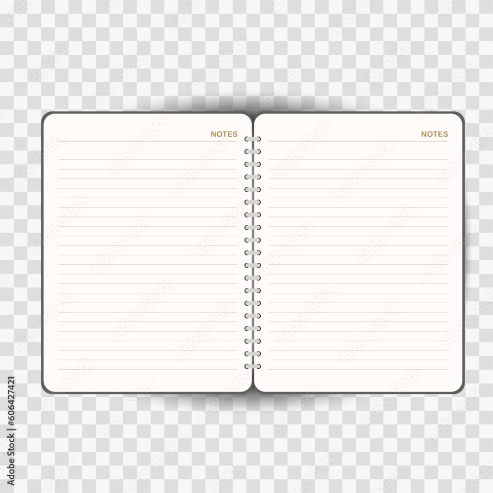 notebook template. vector eps 1 0. isolated on transparent background ...