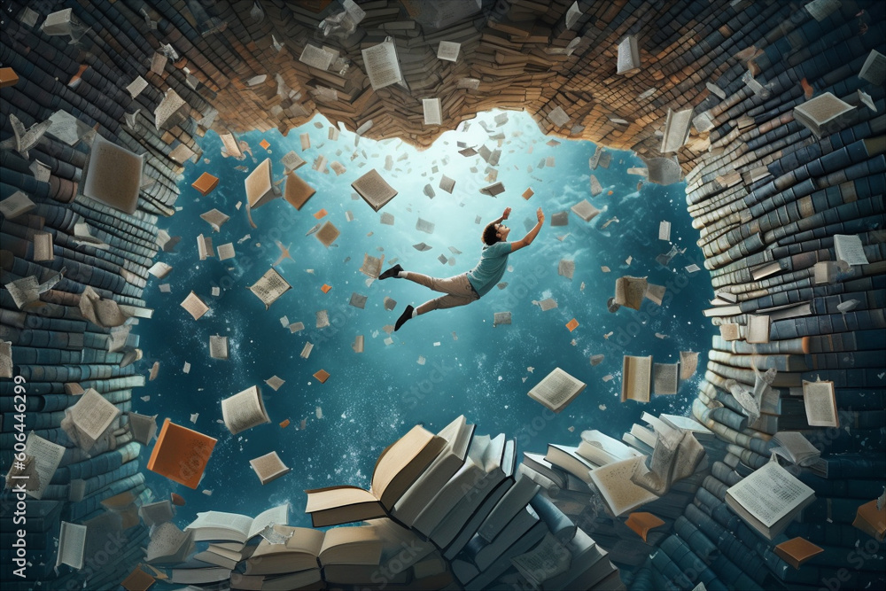 The magical world of books. Knowledge and exciting adventures ...