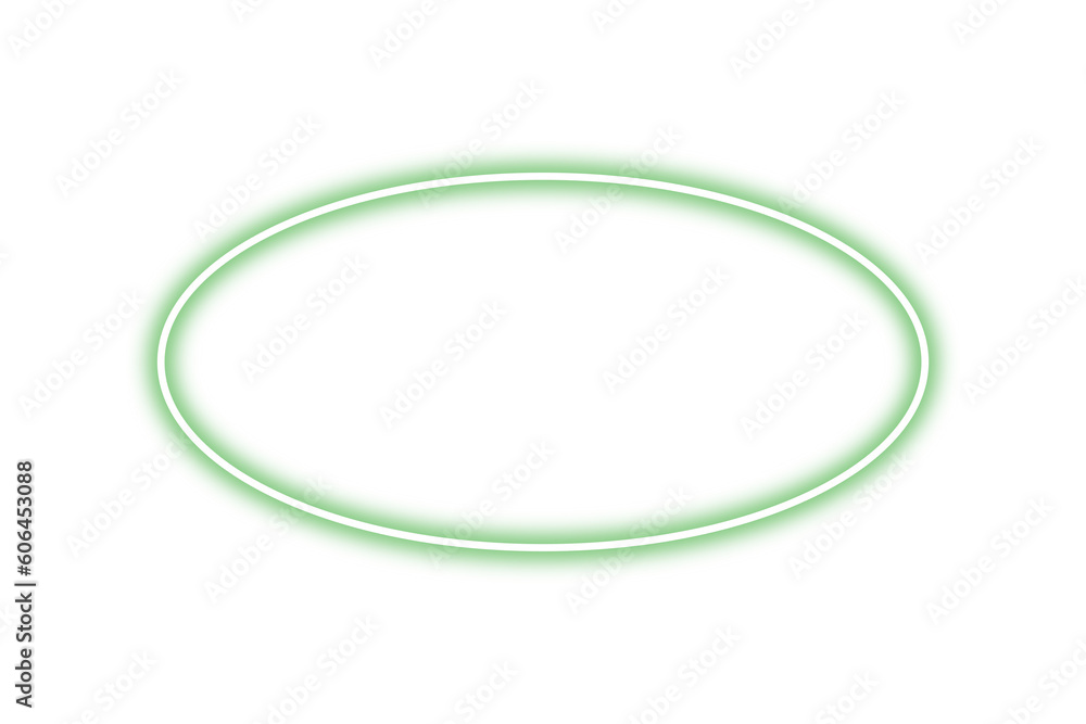 Neon green circle frame png. Glowing frame on transparent background ...