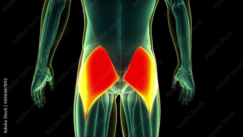 Human Muscular System Leg Muscles Gluteus Maximus Muscle Anatomy ...