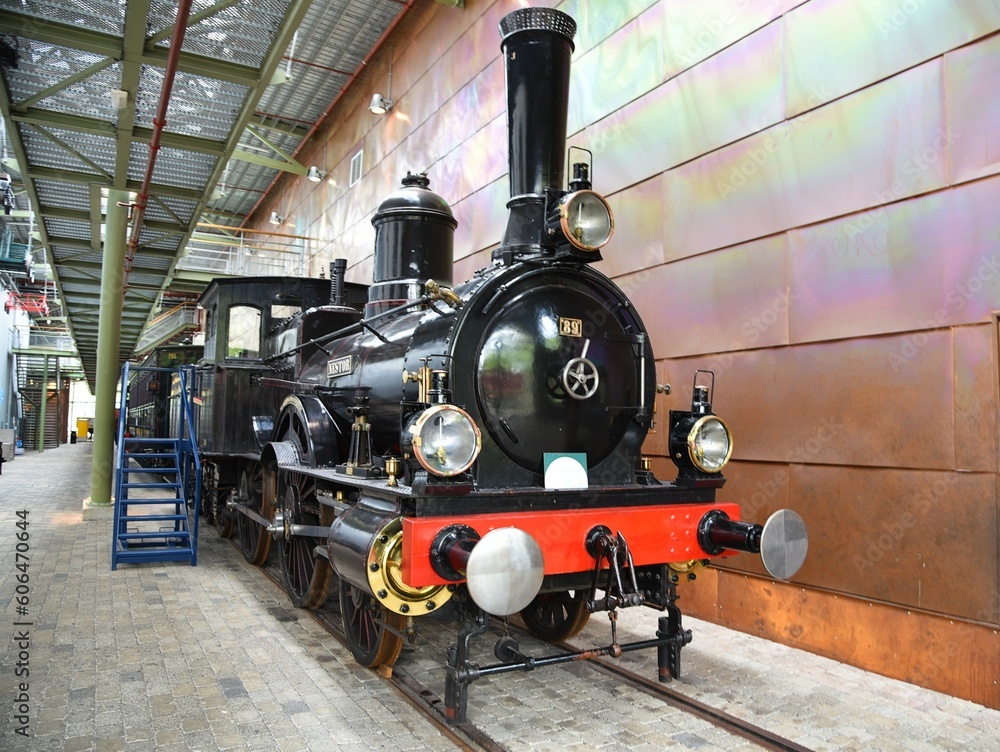 Utrecht, Netherlands. May 2023. Old steam locomotives at the Railway ...
