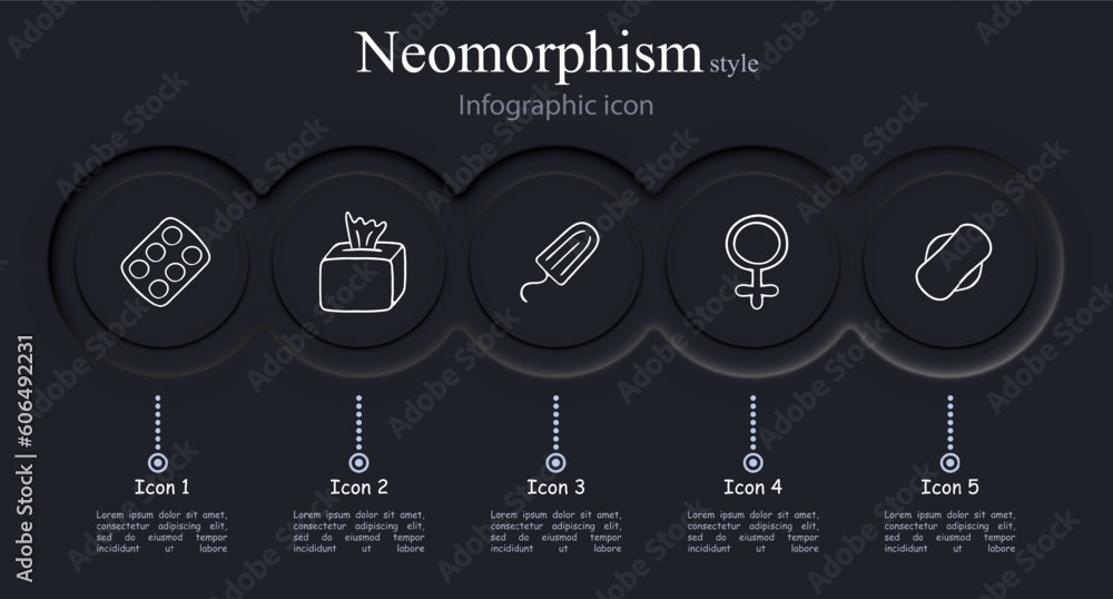 Menstruation icon set. Period products, menstrual cycle, cramps, pads ...