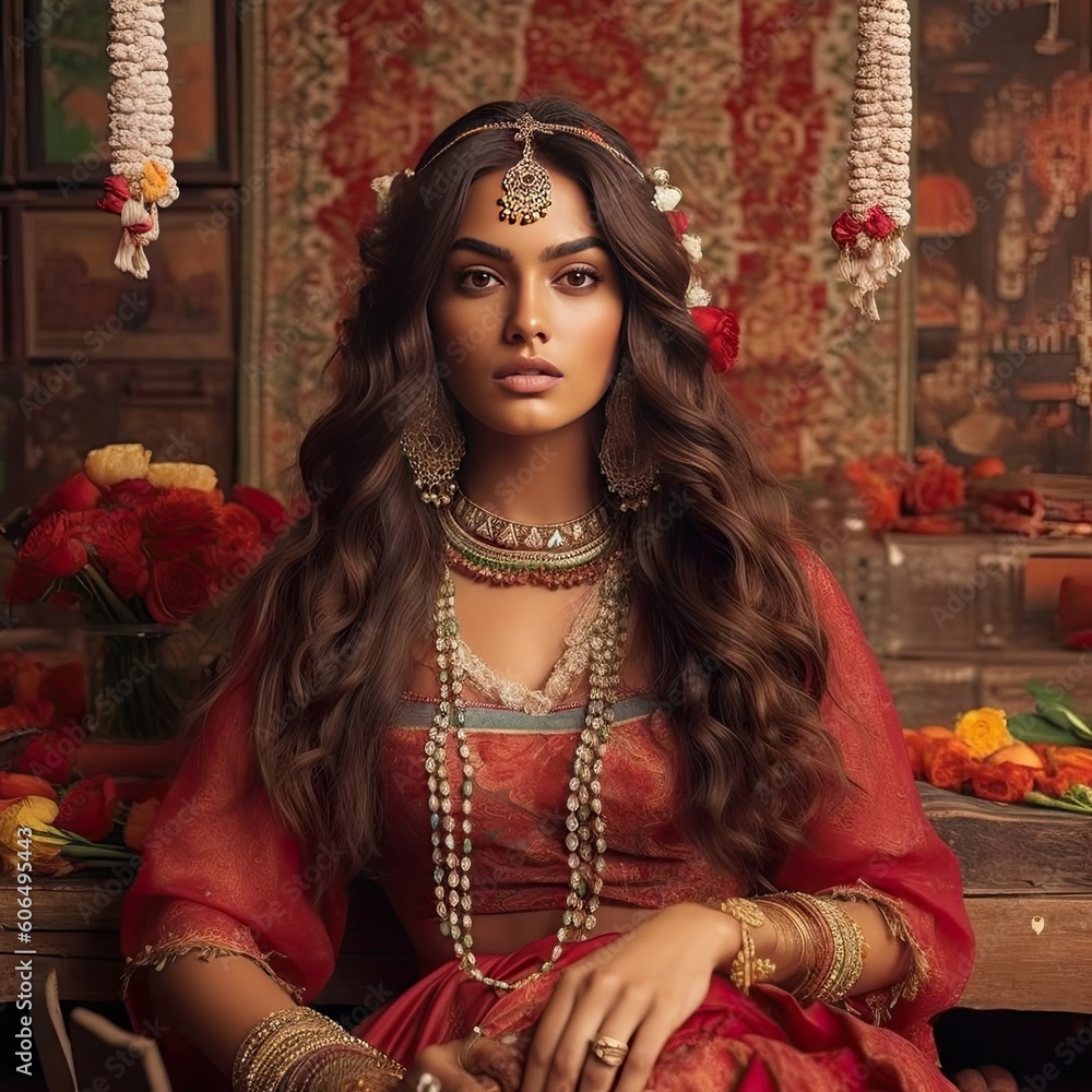 The captivating Indian Instagram model effortlessly blends traditional ...