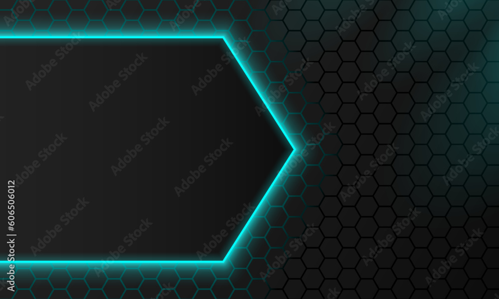 Dark abstract vector background with hexagon carbon fiber. Technology ...