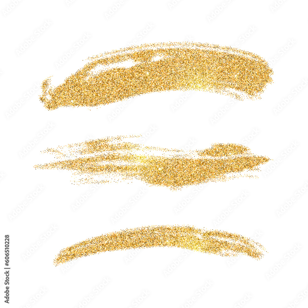 Fotografía Vector gold paint smears set, Linett | Posters.es