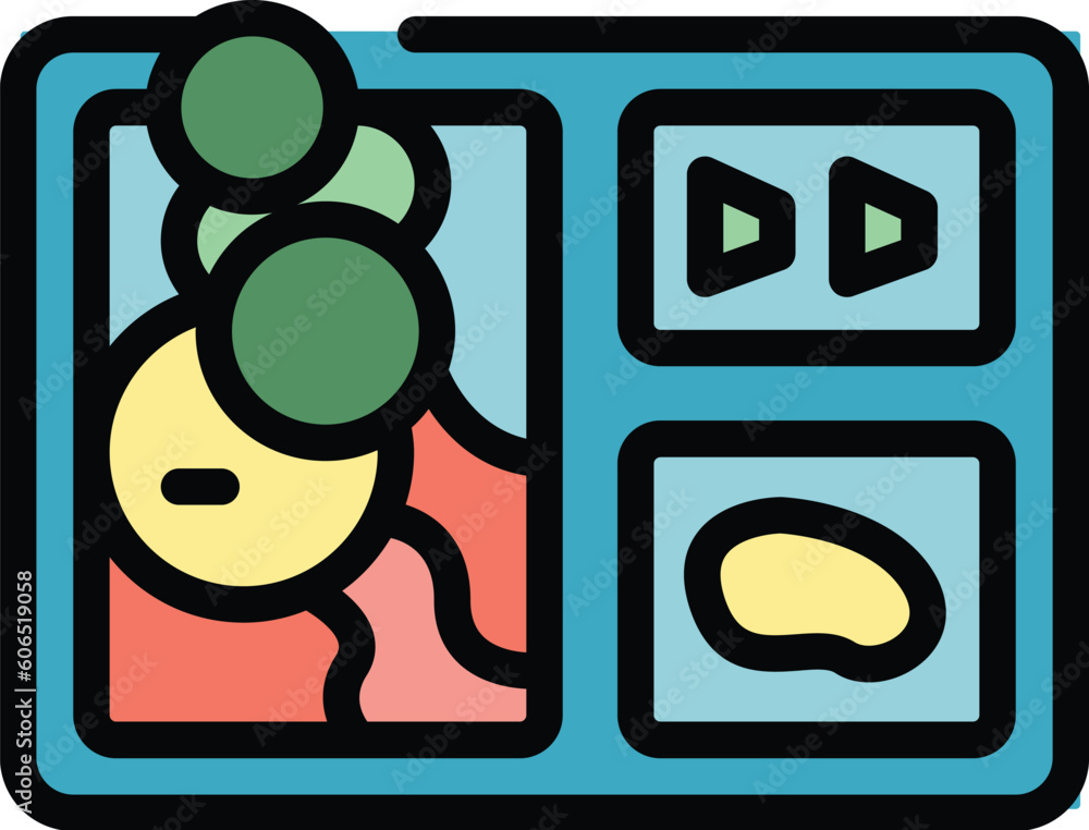 Business lunch tray icon. Outline Business lunch tray vector icon for ...