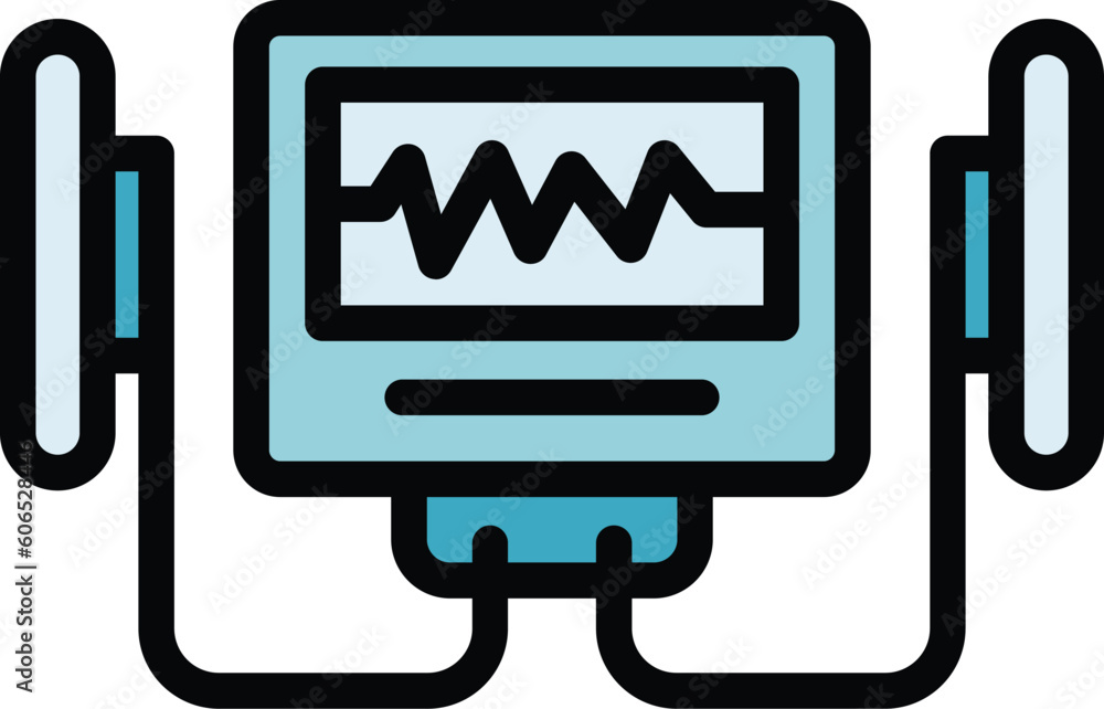 Aed defibrillator icon. Outline Aed defibrillator vector icon for web ...
