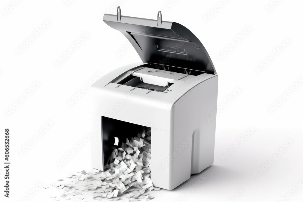 Desktop office paper shredder in operation, designed to enhance ...