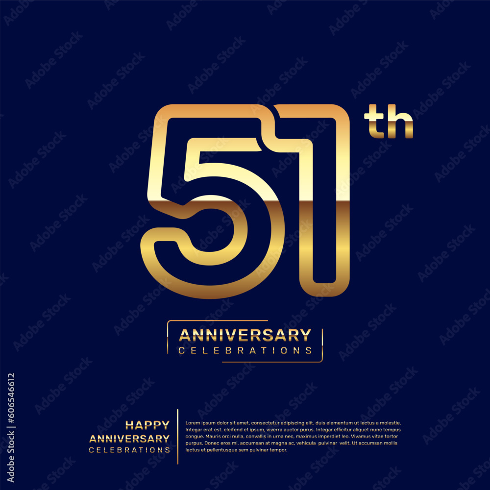 51 year anniversary logo design, anniversary celebration logo with ...