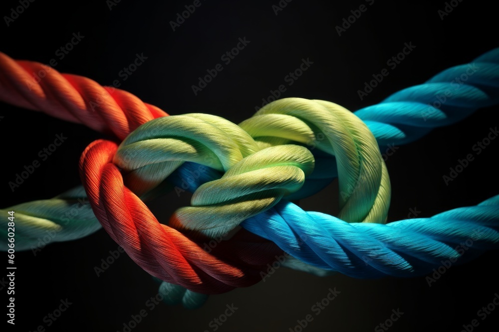 Diverse group trust concept and connected symbol as different diversity ...