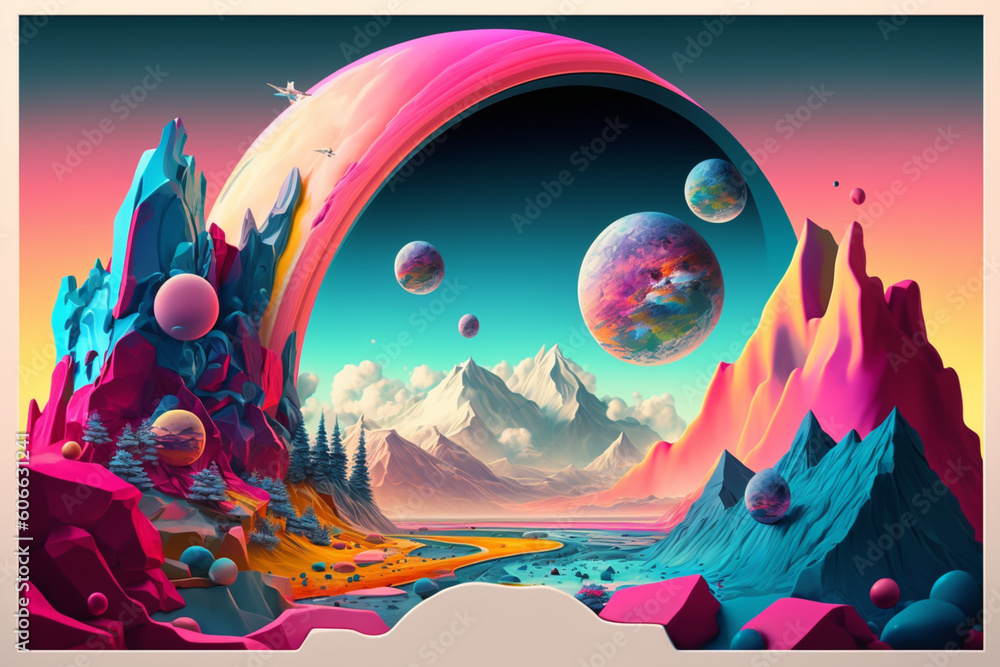 Colorful futuristic background in high resolution Stock Illustration ...