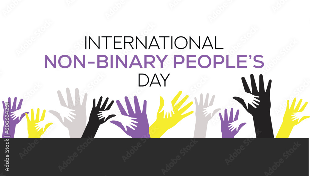 International non-binary people's day flag, celebrated on July 14 ...