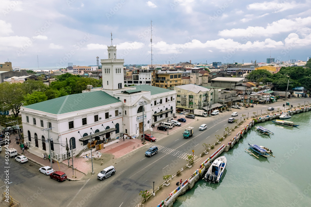 Iloilo City, Philippines - Aerial of Aduana de Iloilo or Iloilo Customs ...