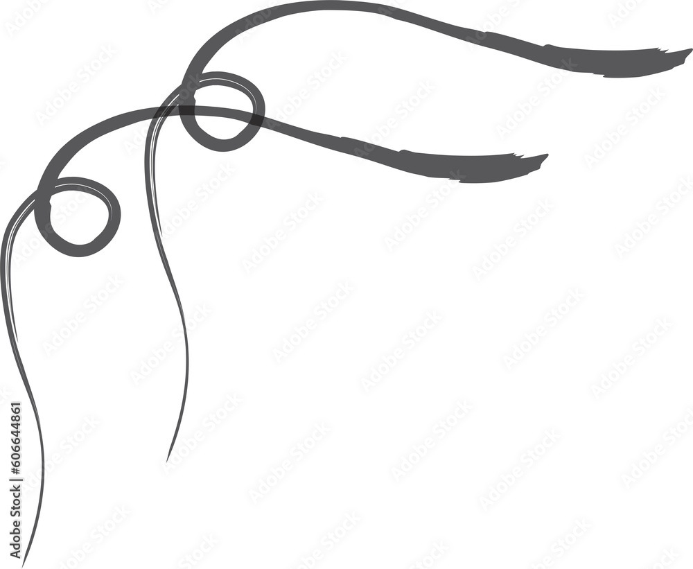Digital png illustration of black hand drawn outline pattern on ...