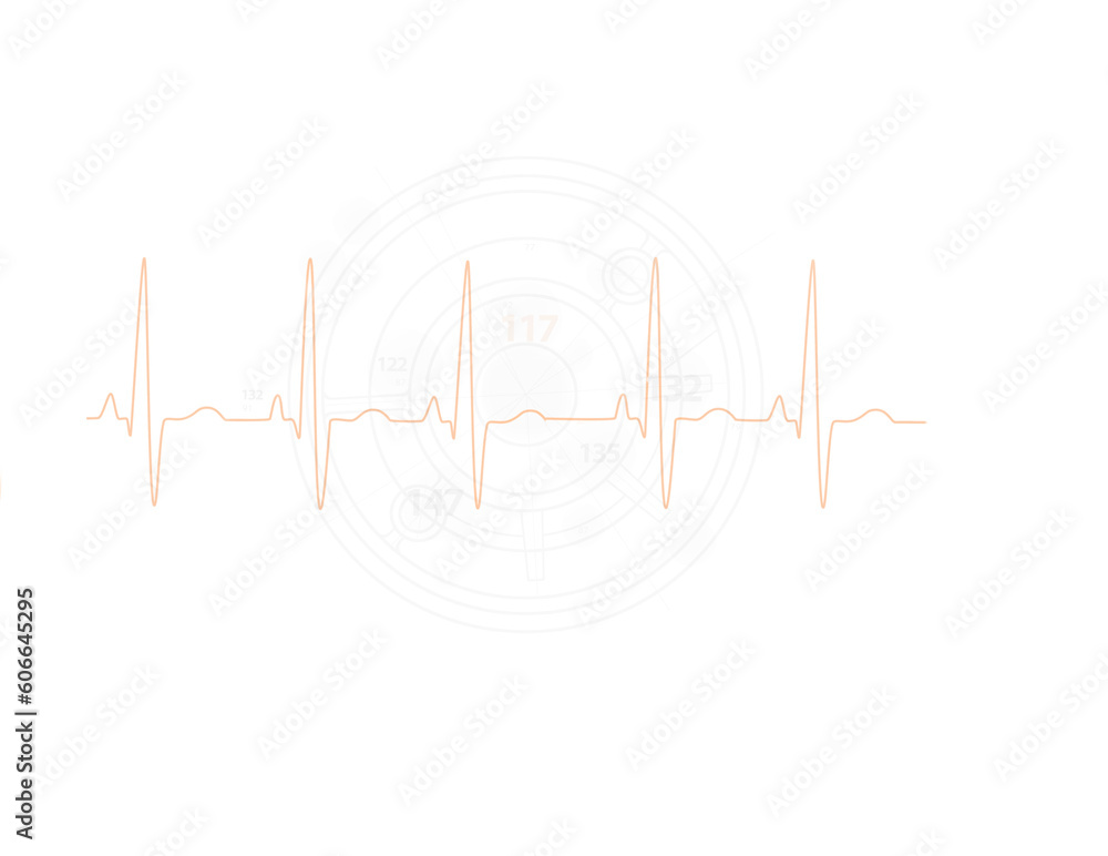 Digital png illustration of red heart beat monitor reading on ...