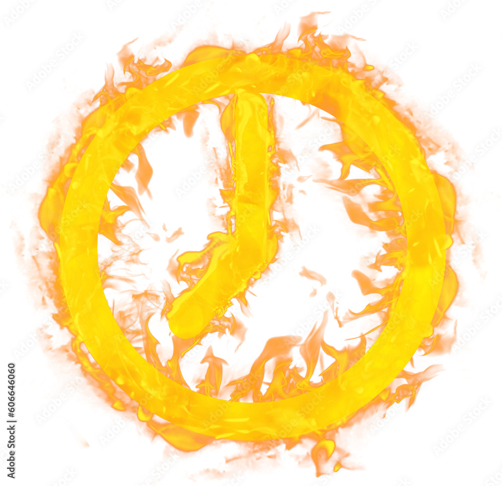 Digital png illustration of clock with fire on transparent background ...