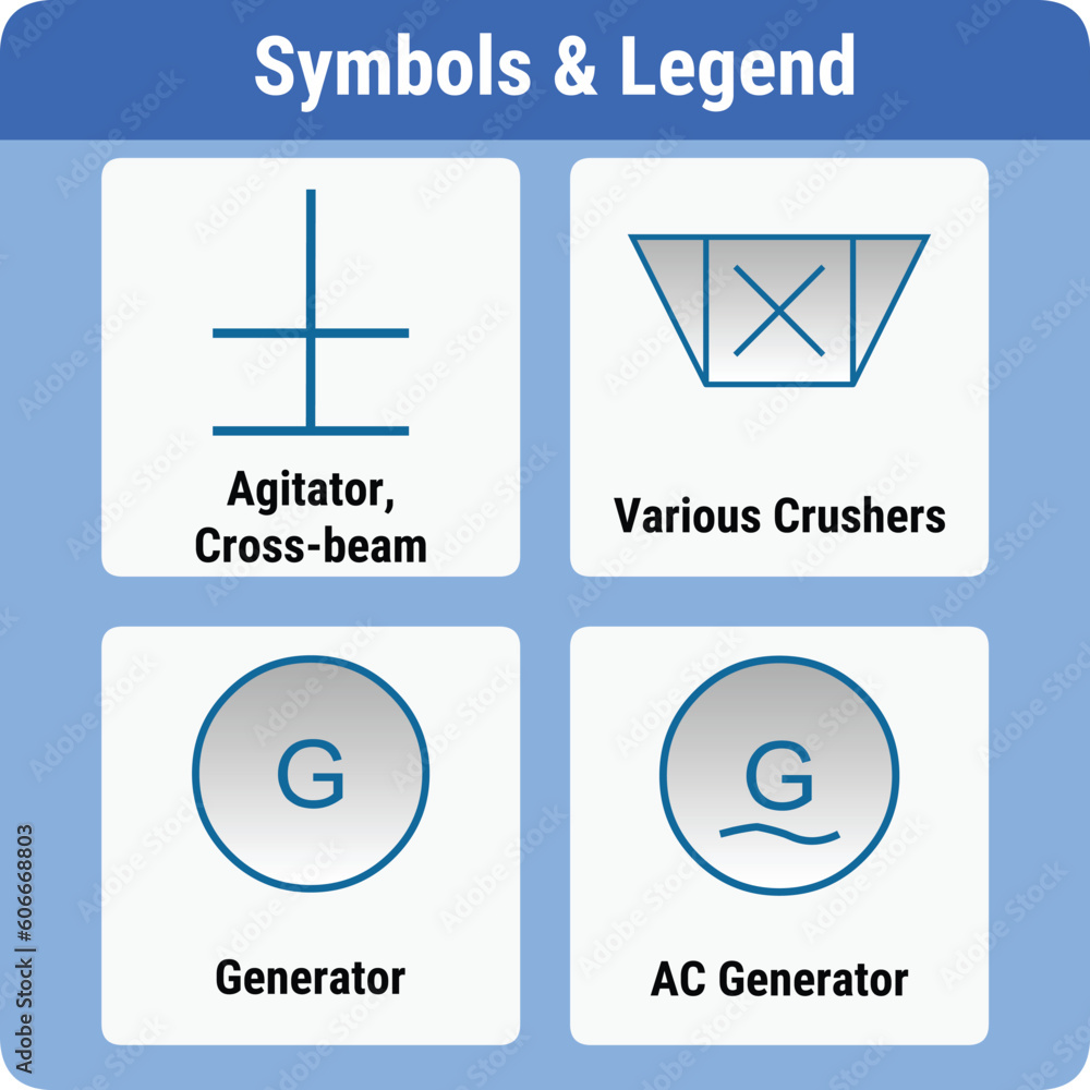 Vector Illustration for PID Symbols Legends Stock Vector | Adobe Stock