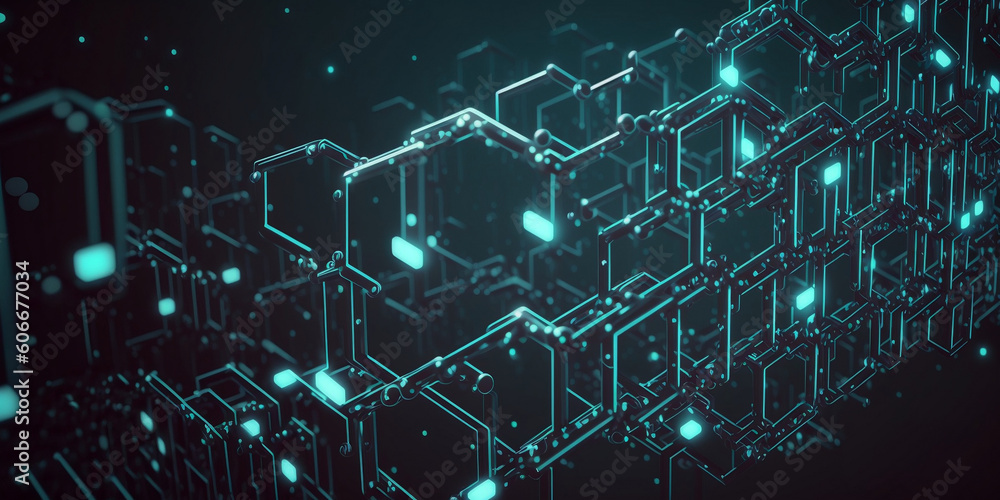 Network structure background. Artificial Intelligence. Machine learning. Data background. Big ...