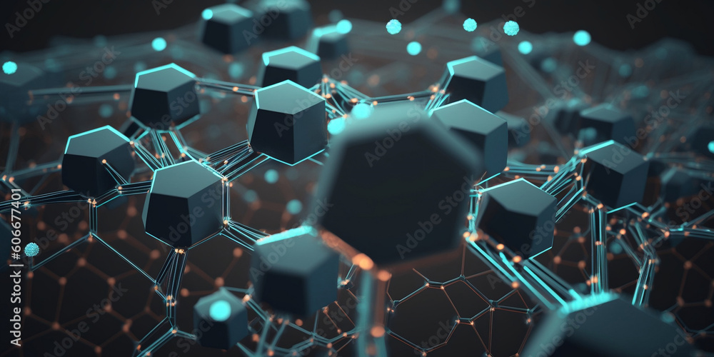 Network structure background. Artificial Intelligence. Machine learning. Data background. Big ...