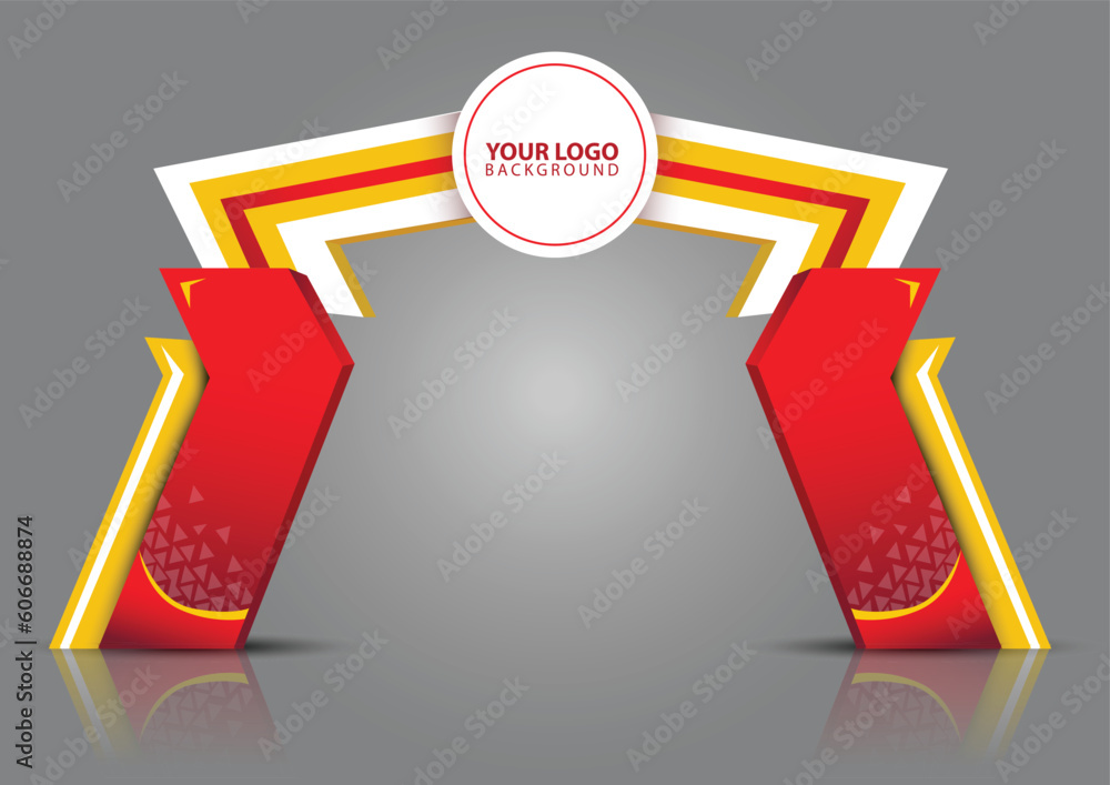 exhibition stand Gate entrance vector with for mock up event display ...