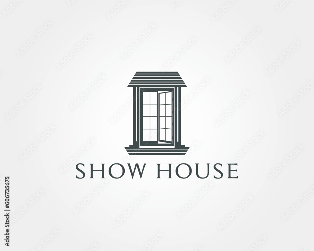Vetor de Show House, Home Logo, Luxury Real estate logo do Stock ...