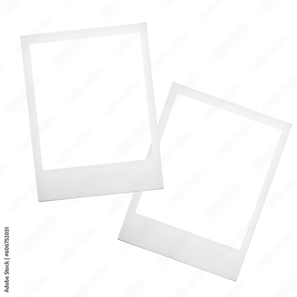Realistic Polaroid photo isolated on white background / set of two old ...