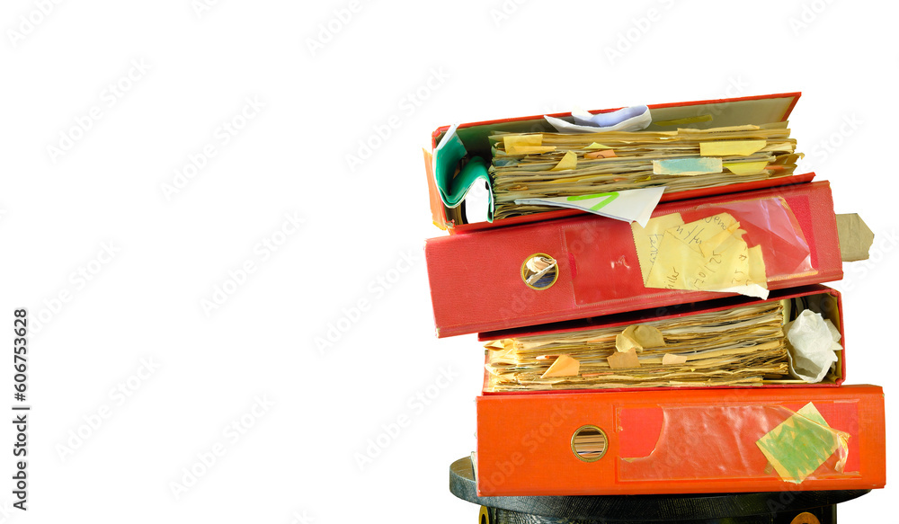 messy file folders,red tape, bureaucracy,aministration,business concept ...