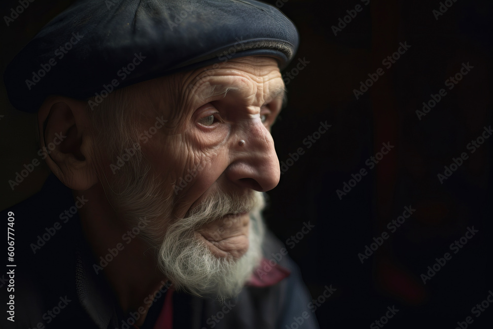 Medium shot portrait photography of a elderly 100 years old man ...