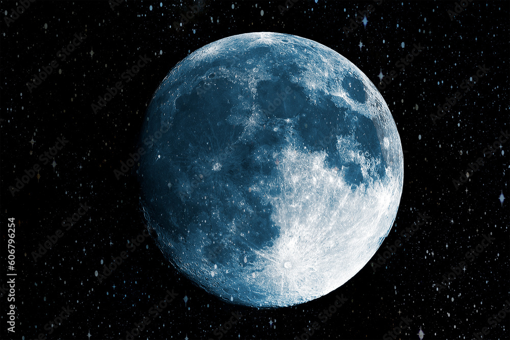 Super blue moon in the galaxy background, Elements of this image ...