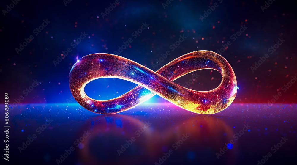Colorful infinity shape background. infinity symbol. design for ...