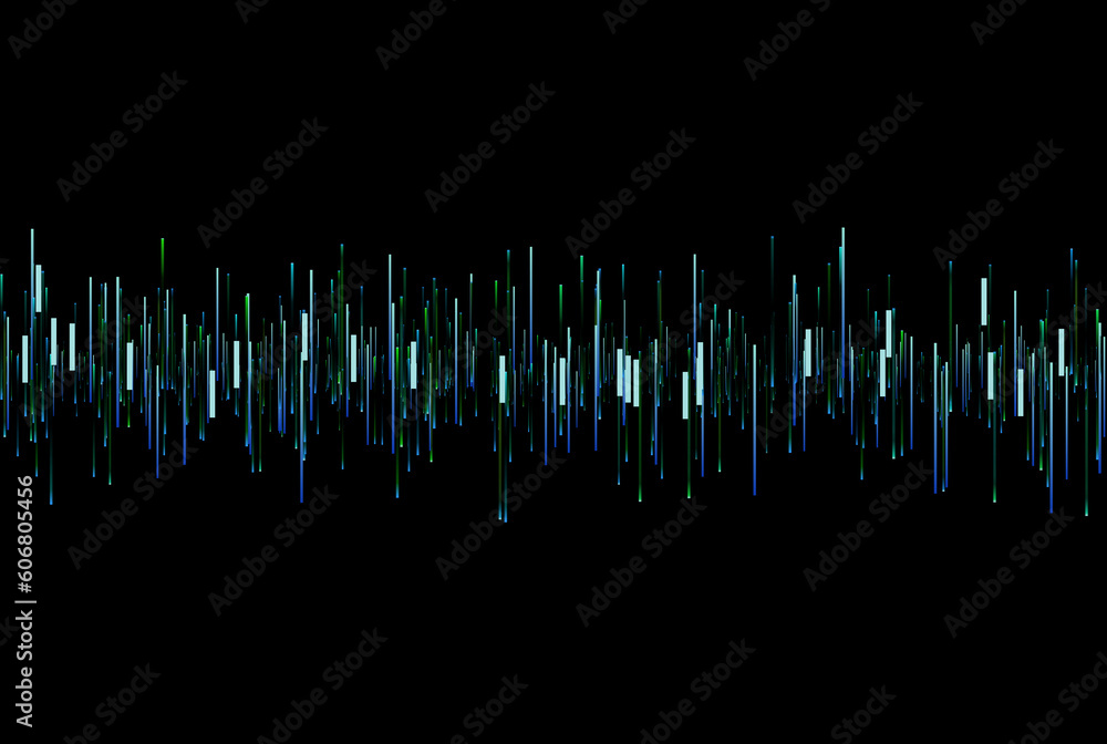 Frequency bars texture musical audio gradient rays style line art ...