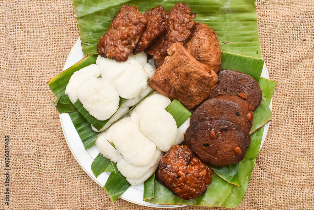 Jadah Tempe, traditional food from Jogja, Indonesia. Jadah tempe is ...